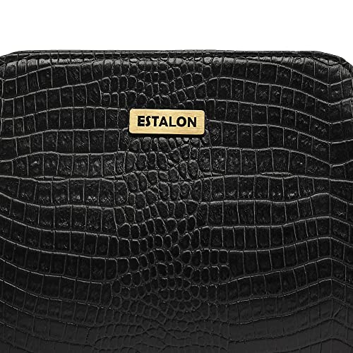 Crossbody Bags for Women-Small Vintage Leather Multi Pocket Shoulder Sling Womens Purses and Handbags (Black-3)