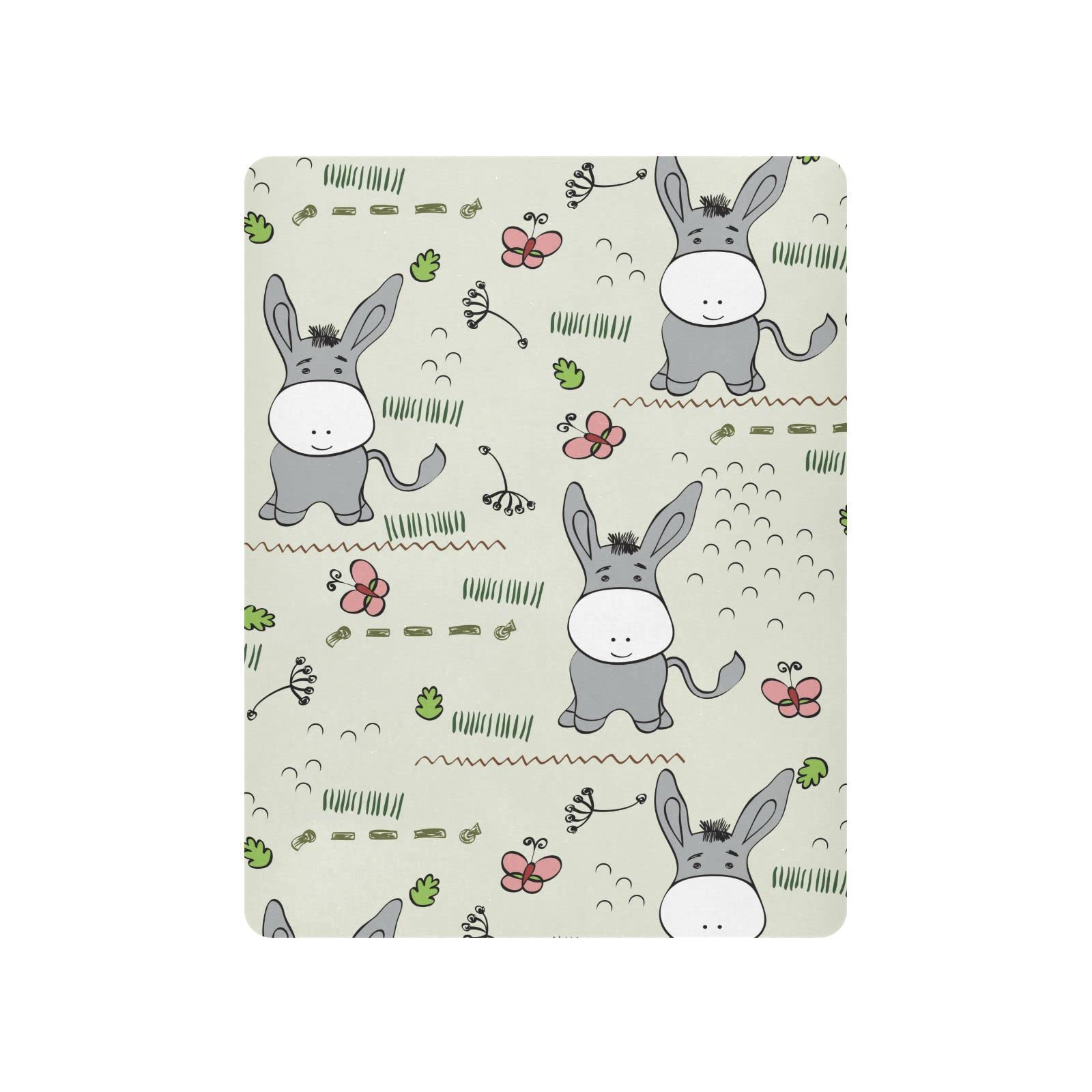 Donkey Fitted Crib Sheet for Girls and Boys,Soft Breathable Baby Sheet for Standard Size Crib Mattress 21164309
