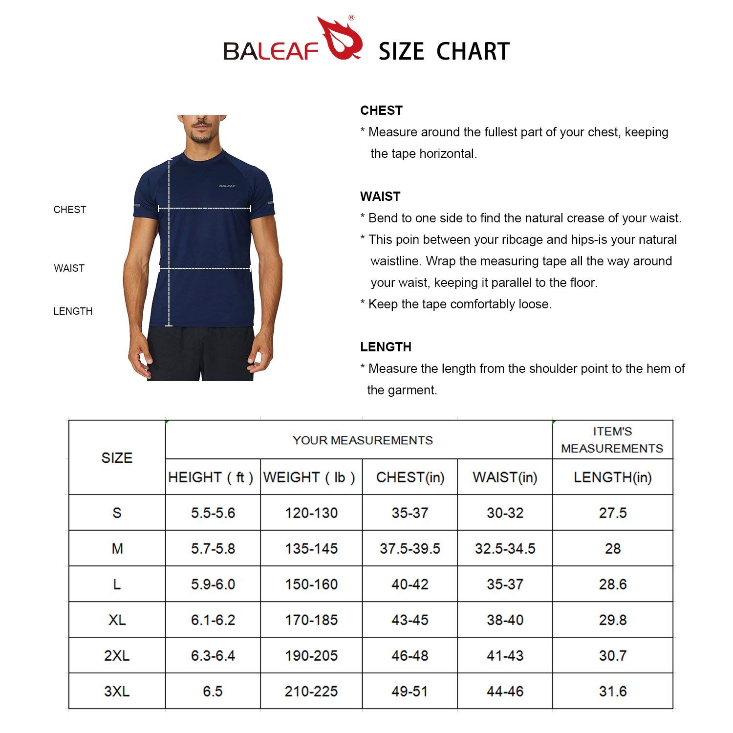 BALEAF Men's Running Shirts Workout Short Sleeve Athletic Gym T-Shirt Quick Dry White M