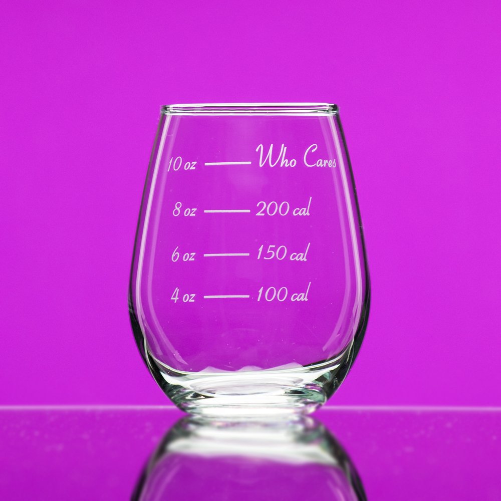 Caloric Cuvee - The Calorie Counting Wine Glass NOW IN STEMLESS