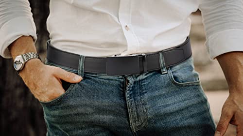 CHAOREN Leather Ratchet Belt Men - Customizable Fit, Effortless Style (35mm)