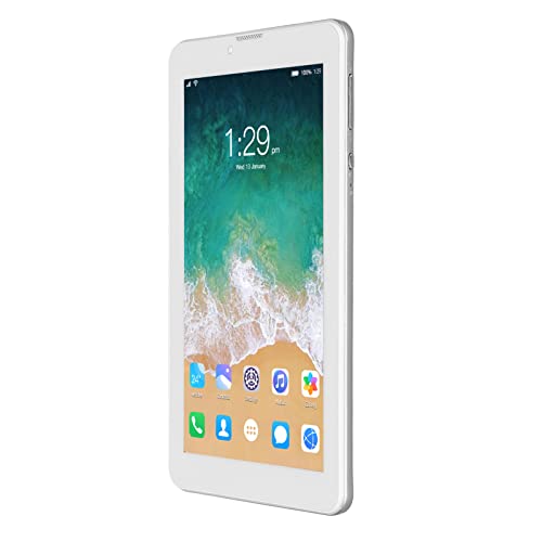 ciciglow Kids Tablet, 7 Inch Android Tablets with Octa Core, 1280x800IPS Touchscreen, 2MP and 5MP Camera, 3500mAh Battery, GPS, WiFi, Bluetooth, One Card One Standby, 5G WiFi Dual Band(White)