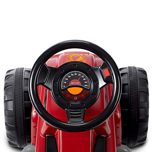 Radio Flyer Monster Truck with Lights & Sounds, 6 Volt Battery Powered Electric Car, Toddler Ride On Toy for Ages 1.5+, Large