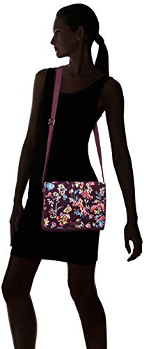 Vera Bradley Women's Microfiber Turnabout Crossbody Purse, Indiana Rose, One Size