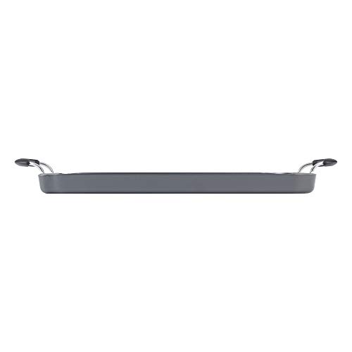 GoodCook Everyday 18" x 11" Nonstick Aluminum Double Burner Griddle Pan, Black