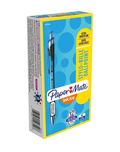 Paper Mate InkJoy 550RT Retractable Ballpoint Pens, Medium Point, Blue, Box of 12 (1951344)