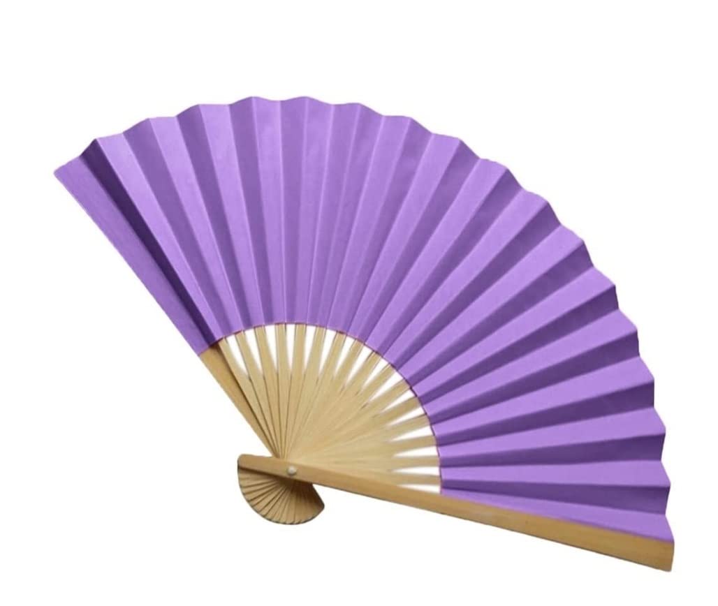 Chinese Fan Traditional Chinese Fans Hand Held Fans Paper Bamboo Folding Fans For Church Wedding Decor Fan Japanese Fan (Color : Onecolor, Size : 23CM)
