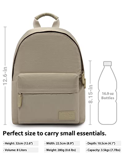 HotStyle SIMPLAY+ Mini Backpack Small Fashion Backpacking Purse, Pastel Khaki