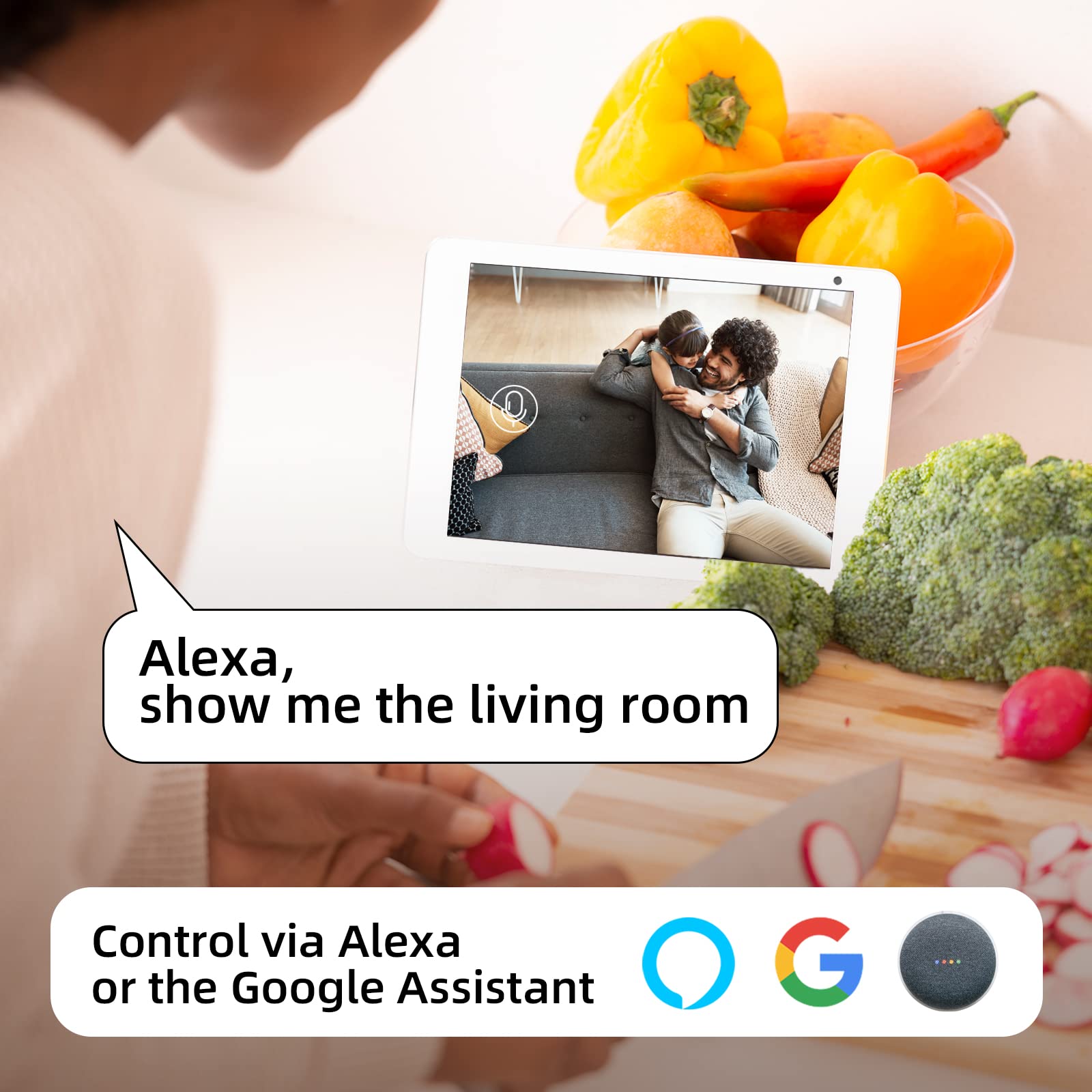 ELECCTV 2K WiFi Alexa Camera for Home Security, Outdoor/Indoor Security Camera, with Safety Cloud, Night Vision, AI Detection, Waterproof, Google Assistant Compatible 24/7 Live Video(Model 397 3pack)