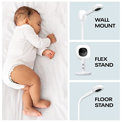 Nanit Pro Smart Baby Monitor & Wall Mount β Wi-Fi HD Video Camera, Sleep Coach and Breathing Motion Tracker, 2-Way Audio, Sound and Motion Alerts, Nightlight and Night Vision, Includes Breathing Band