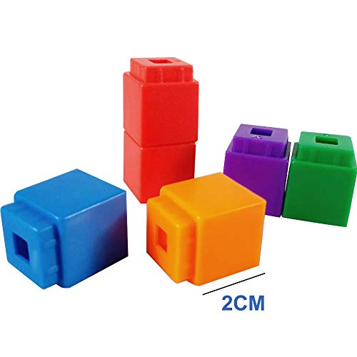RAINBOW TOYFROG Math Manipulatives Counting Cubes, Educational Number Blocks, Kindergarten Learning Activities Math Cubes, Set of 100 Number Blocks Toys for Kids Ages 3 Aboveā¦