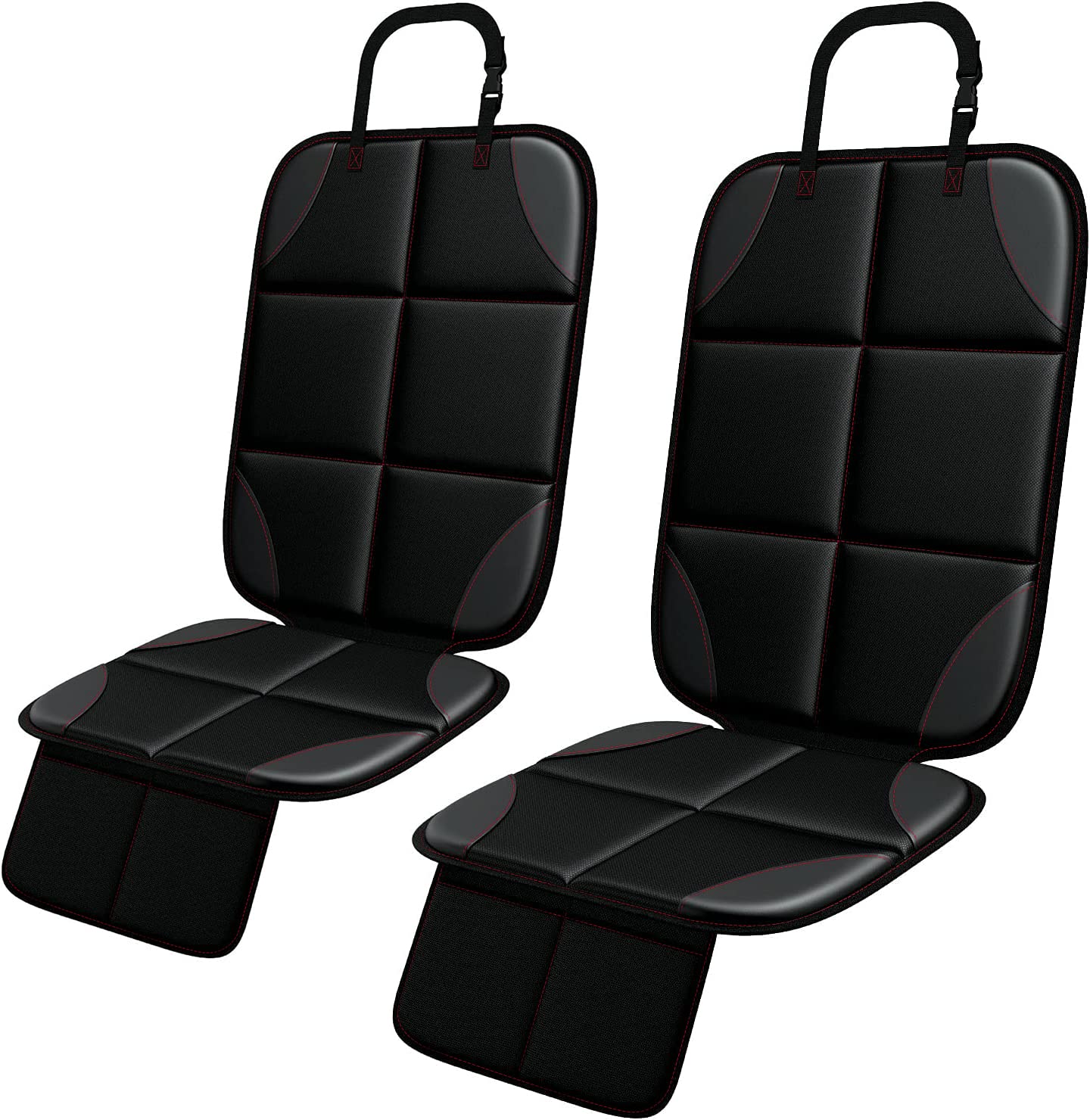ctor MHO+All 2 Pack Auto for Child Baby Car Seats - Large CarSeat Sit Savers Mat with Waterproof 600D Fabric & 2 Storage Pockets, Crash Test Approved