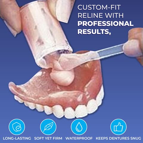Perma Soft Denture Reliner - 1 Kit - Made in the USA - Relines 1 Individual Plate