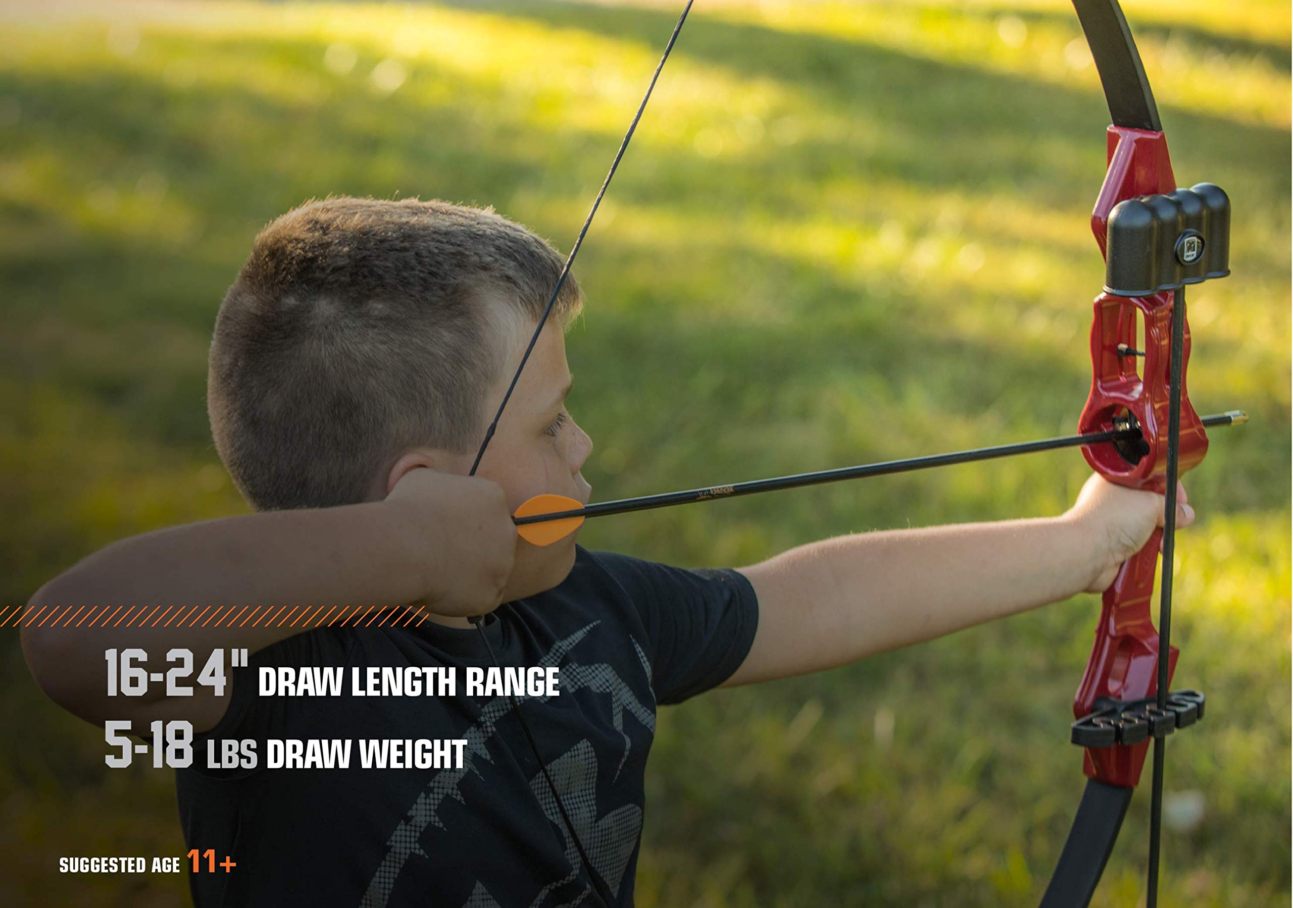 Bear Archery Flash Bow Set for Youth, Ambidextrous, Yellow