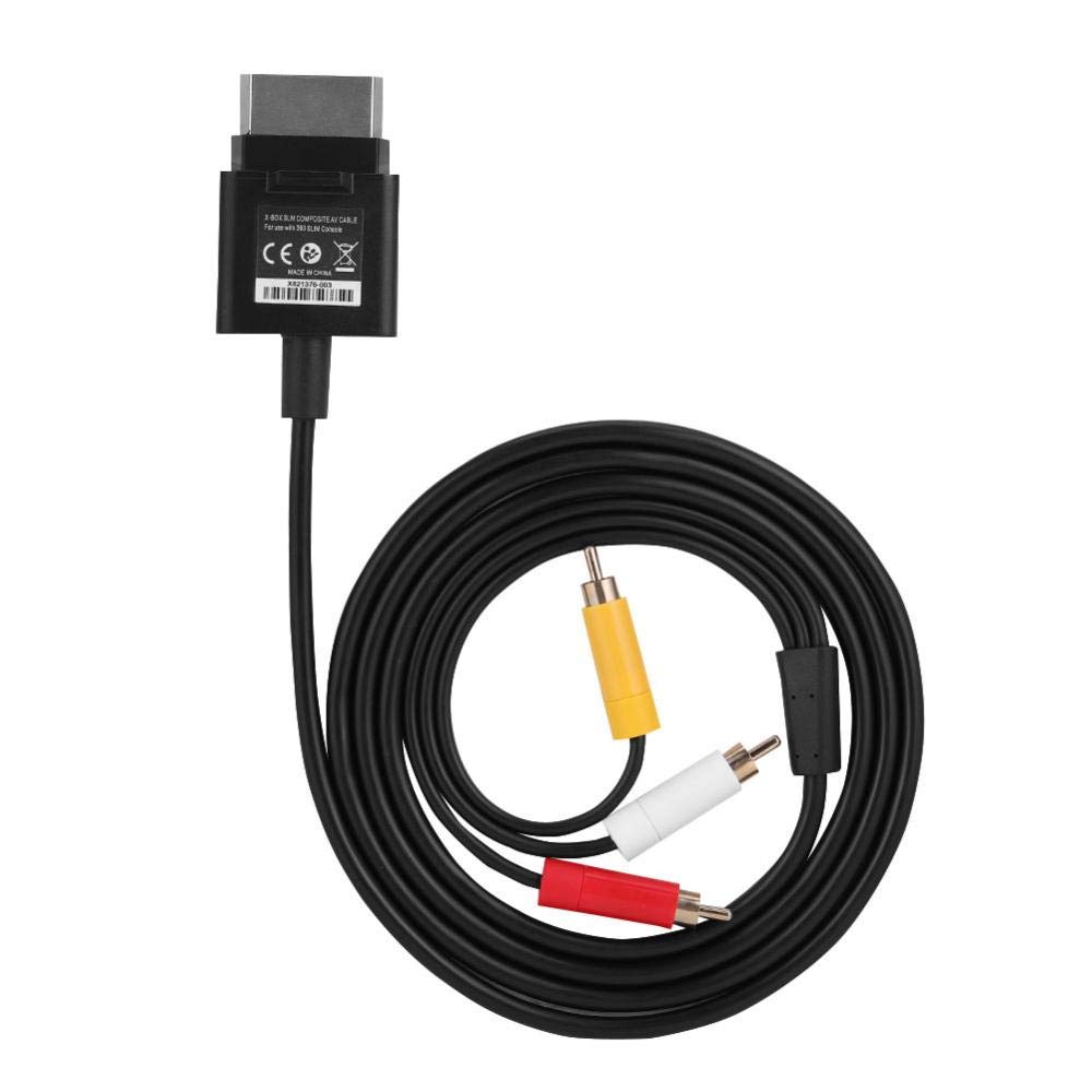 TV AV Cable Wire, 1.8M Component ABS Cord AV Cable Audio Video Cord for 360 Slim Replacement