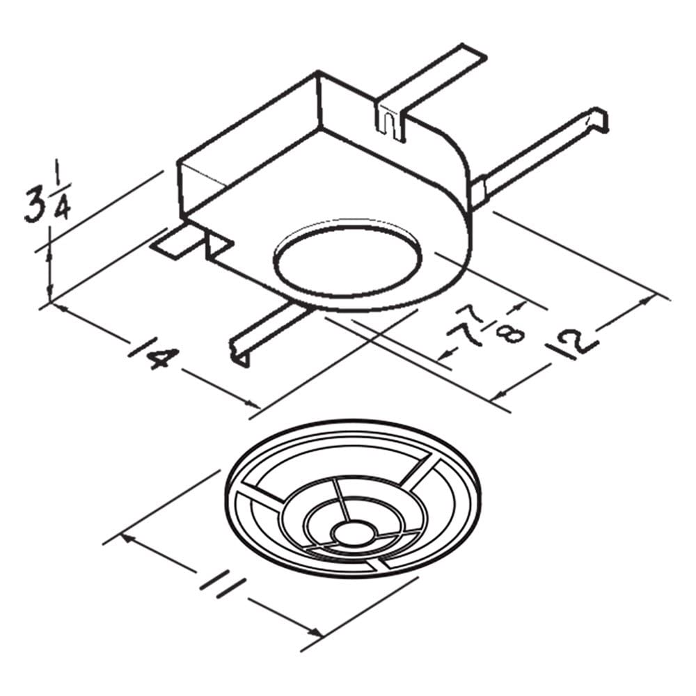 Broan-Nutone 8310 Side Discharge Ventilation Fan, Ceiling or Wall Exhaust Fan for Kitchen and Home, 5.0 Sones, 160 CFM , White , 3-1/4" x 10"