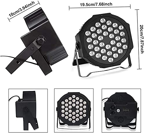 Kebert Par Lights, 36 Led DJ Stage Lights with Remote Control and DMX, 1W RGB Sound Actevated Stage Lights, 9 Modes Par Led Flood Lights for Wedding Bar Party DJ Show