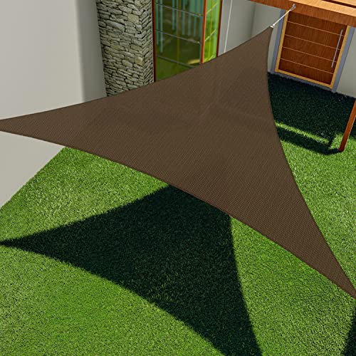 FLORALEAF 12'x12'x12' Sun Shade Sail Triangle Canopy UV Block Sun Shade for Outdoor Patio Garden Backyard Awning