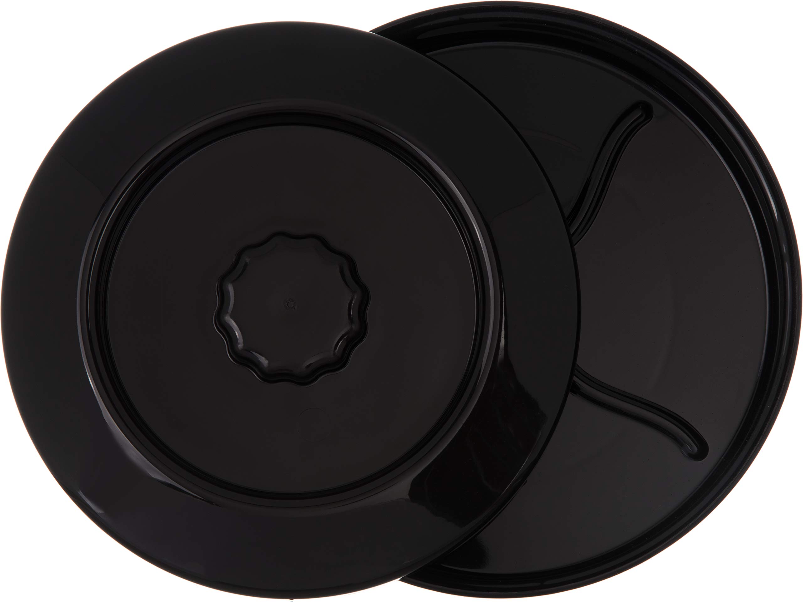 Carlisle FoodService Products 047503 Stackable Tortilla Server with Lid, 7-1/4" / 2", Black (Pack of 24)