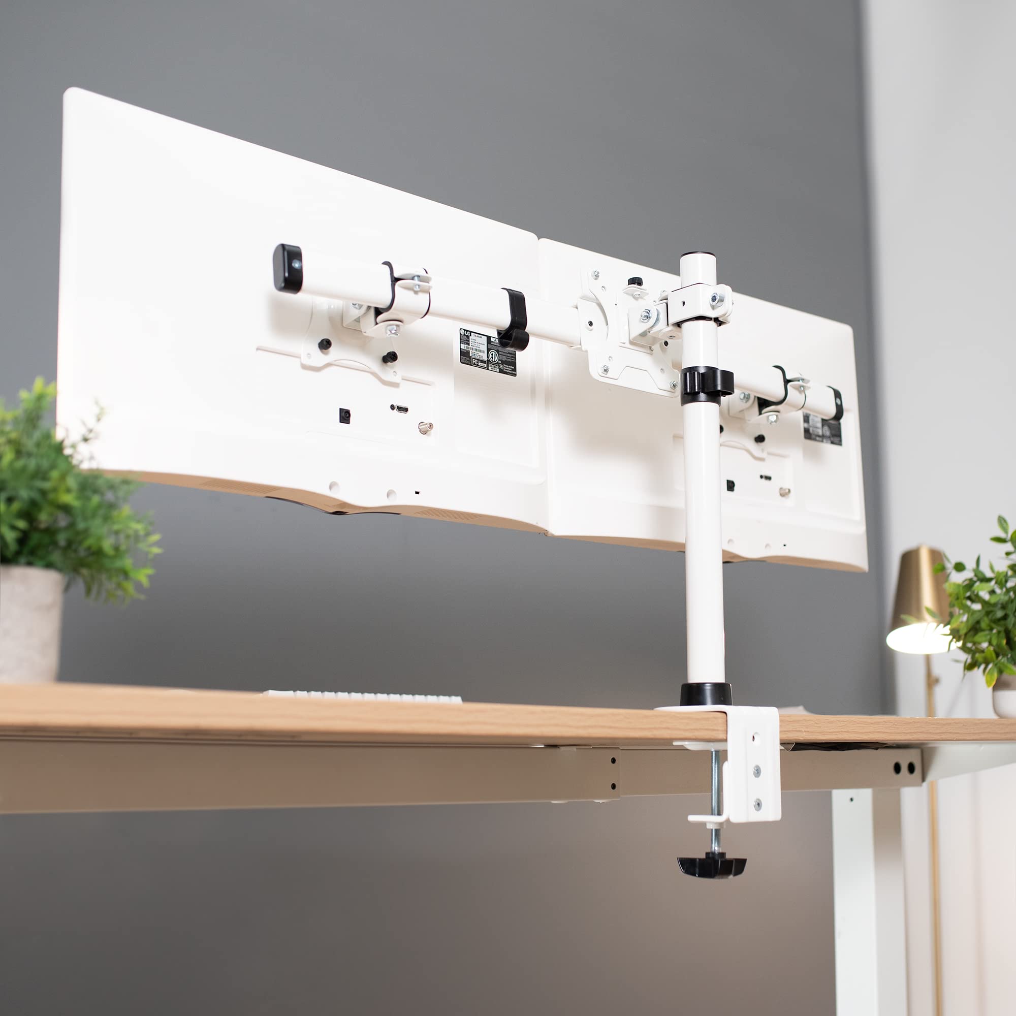 VIVO Dual VESA Bracket Adapter, Horizontal Assembly Mount for 2 Monitor Screens up to 27 inches, MOUNT-VW02A
