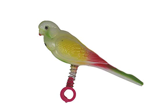 Penn-Plax (BA509 Acrylic Bird Figure, Small Size on Spring | Easily attaches to cage | Give Your Bird a New Friend