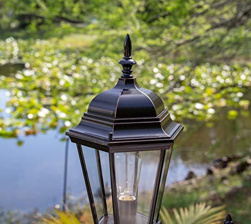 Kenroy Home 93434ORB Villa Lanterns, 2 Light Portable Post, Oil Rubbed Bronze