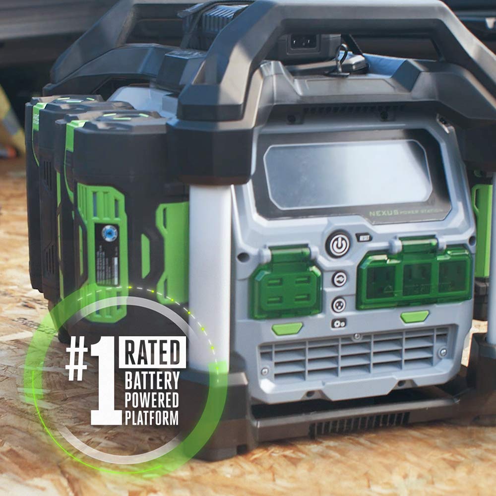 EGO Power+ PST3042 Nexus Portable Power Station for Indoor and Outdoor Use Two 7.5Ah Battery Included, Black