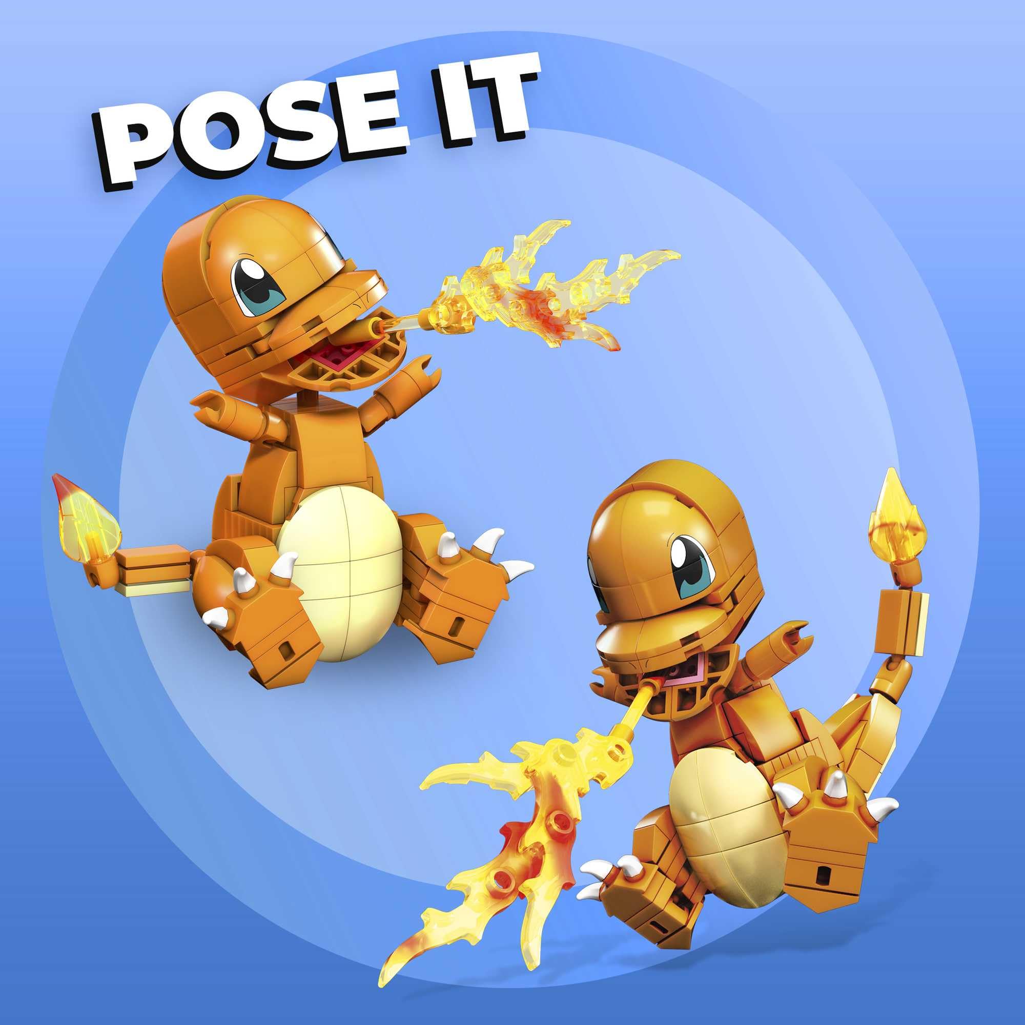 MEGA Pokémon Building Toys Set, Build & Show Charmander with 180 Pieces, 4 Inches Tall, for Kids
