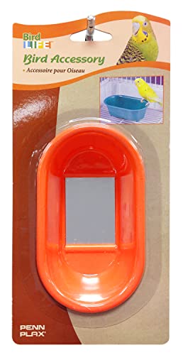 Penn-Plax Bird Bath with Mirror – Designed for Small Bird use, Easy to Setup, BA513