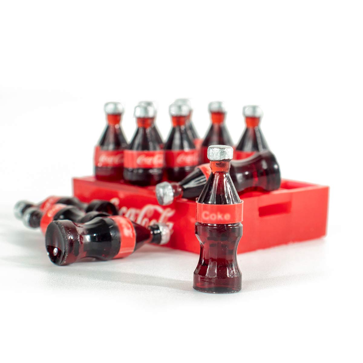 RC Car 1/10 Mini Bottle and Tray Model Toys Decorative Accessories for CC01 RC4WD Axial SXC10 Tamiya D90 D110 TRX-4 Trx4 Rock Crawler Car TF2 (Silver)