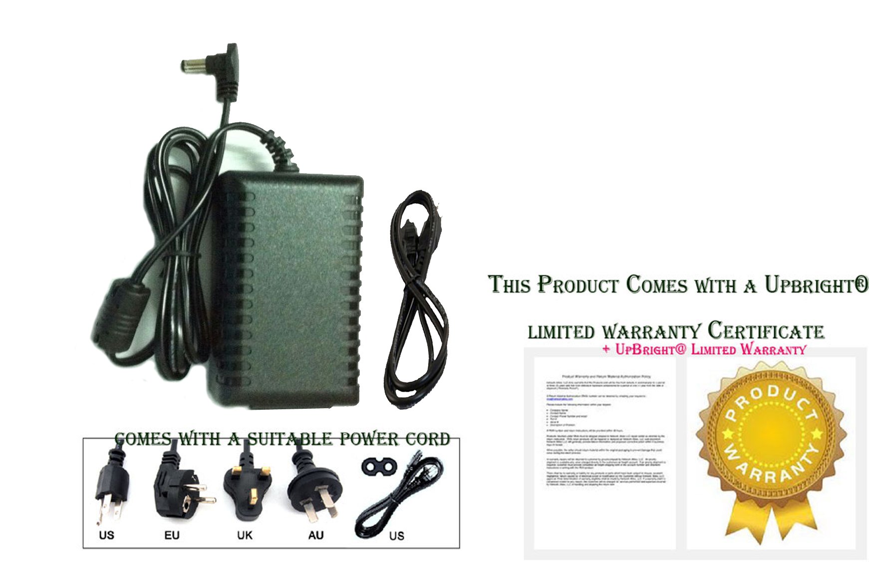 UpBright 48V AC/DC Adapter Replacement for Cisco CP-7914 CP-7975 CP-7971 CP-7970 CP-7914G CP-7911 CP-7906 CP-7911G CP-7906G IP Phone VoIP Telephone 48VDC 380mA DC48V 0.38A Power Supply Cord Charger