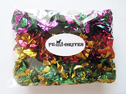 PETFAVORITES Original Mylar Crinkle Balls Cat Toys - 12 Pack