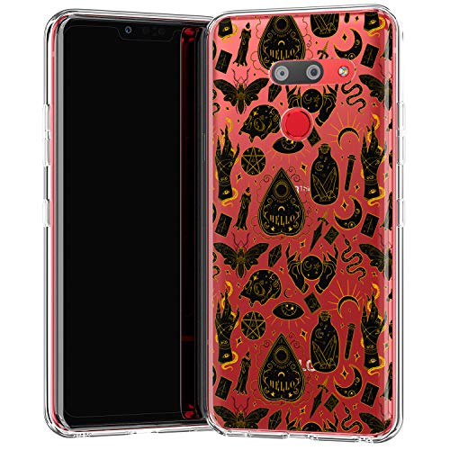Loraw Slim TPU Phone Case Compatible with LG Velvet V60 V50 ThinQ 5G V40 V35 V30 Plus G7 G6 Protective Mystical Flexible Silicone Cover Occult Ouija Board Clear Witchcraft Magic Durable Shockproof