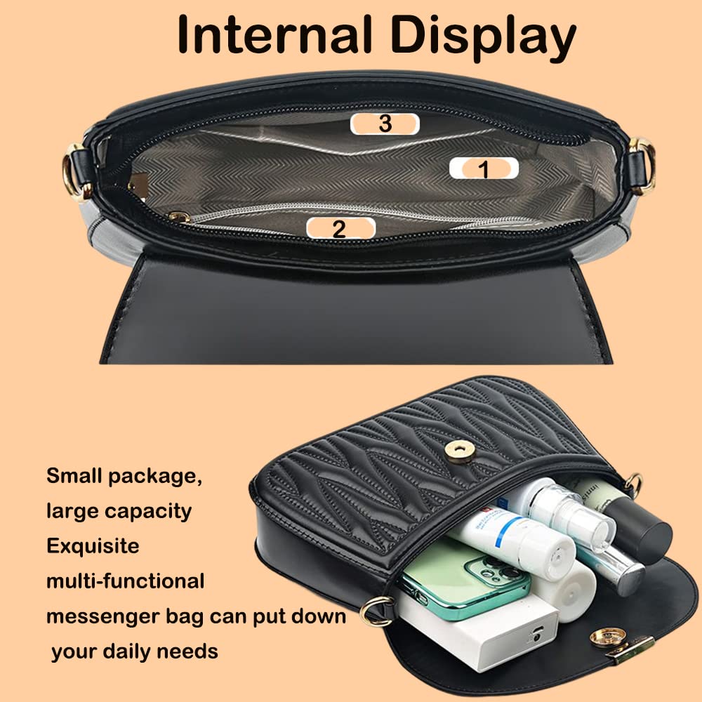 cuiab,Shoulder Bag Small Crossbody Bags for Women Quilted Shoulder Purses Handbags Lightweight