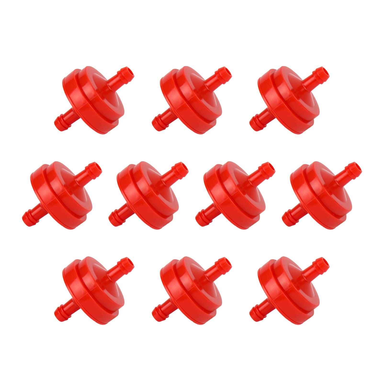 CARBBIA 10 Pack Lawn Mower 1/4 Inch Inline Gas Fuel Filter for B&S 298090 298090S for John Deere AM107314 LG298090 LG298090S PT4265 for Toro 42-5240 56-6360
