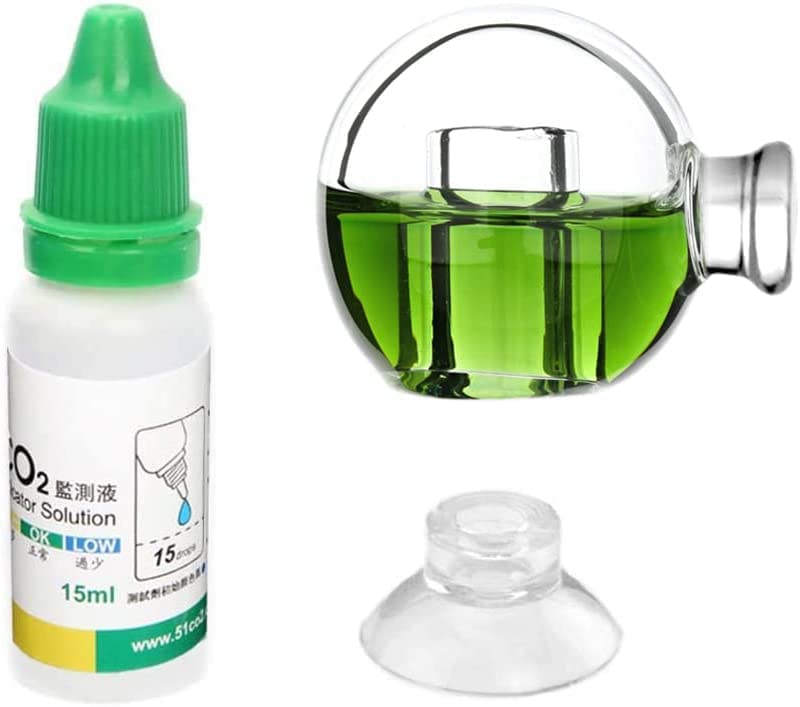 MagTool Aquatic CO2 Glass Ball Drop Checker PH Momitor, PH Indicator for Aquarium Plant Fish Tank Test CO2 Kit