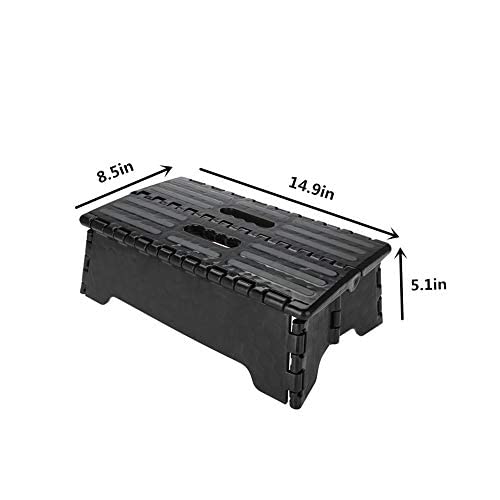 Folding Step Stool, Mobility Step Stool Footstool Sturdy Enough to Support Adults and Safe Enough for Kids, Foldable Ladder Storage Stool for Kitchen,Toilet,Camping, Travel ect