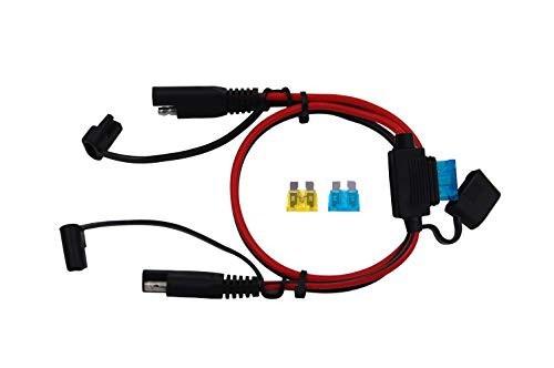 CUZEC 1.6FT/0.5m 16AWG SAE to SAE Extension Cable Quick Disconnect Wire Harness SAE Connector/SAE to SAE Heavy Duty Extension Cable (CU10370B)