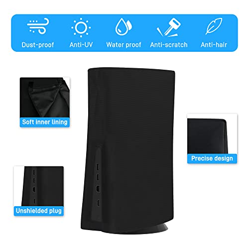 FANPL Dust Cover Kit for PS5,12 in 1 Accessories with Soft Dust Case for Playstation 5 Console, Silicone Plugs for Port, Cleaner Kit - Waterproof Scratchproof Dust Set for PS5