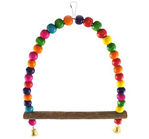 Sungrow Parakeet, Budgie & Hummingbird Swing Perch, Wooden Dowel Makes for Resting Spot, 1-Piece