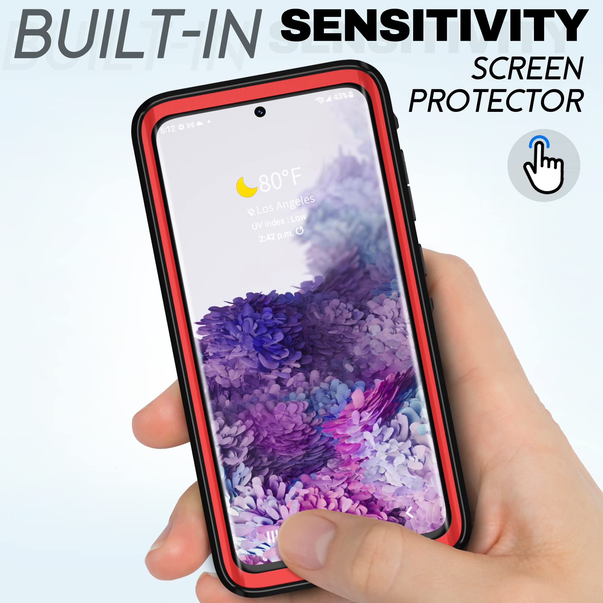BEASTEK Galaxy S20 Waterproof Case, TRE Series Shockproof Dustproof IP68 Underwater Case with Built-in Screen Protector Anti-scratch Full Body Cover, for Samsung Galaxy S20 (6.3'') (Teal)