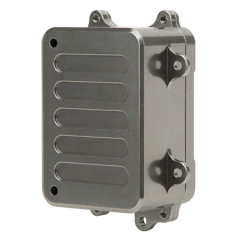 Receiver Box, 1:10 Scale Remoted Control Metal Receiver Box ESC Receiving Box RC Vehicle Accessories for SCX10 1/10 RC Crawler Kids Toy Car Rc Receiver Box Rc Receiver Box Rc Receiver Box