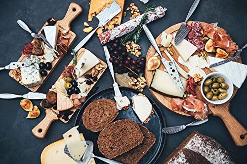 BOSKA Stainless Steel Cheese 3 Knife Set - Great for Cheese - Multi-Purpose Cheese Slicer - Handheld Slicer - Silver Non-Stick - Dishwasher Safe - For Kitchen Cooking