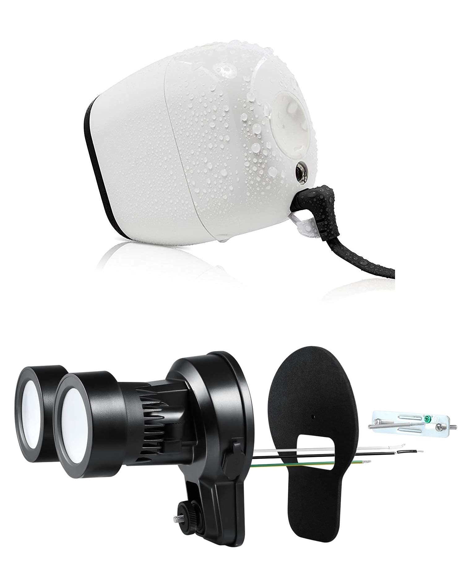 Wasserstein 3-in-1 Wired Floodlight, Charger and Mount Compatible with Arlo Pro & Arlo Pro 2 Only - 2000 Lumens Powerful Floodlight (Black) (Arlo Pro/Pro 2 NOT Included)