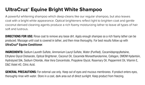 UltraCruz Equine Bright White Horse Shampoo, 1 Gallon