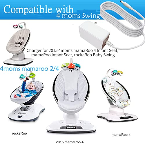 LIANSUM 12V 3A AC Adapter Power Cord Charger for 4moms mamaroo 2/4, for mamaroo 2015 Infant Seat Bouncer, for Rockaroo Baby Swing OH-1048B1203000U / OH-1048B1203000-U Charging Plug Replacement 6.5FT