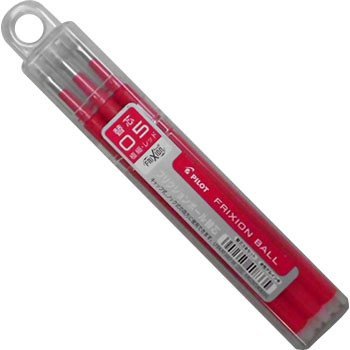 Pilot Frixion Ball Knock Retractable Erasable Gel Ink Pens,fine Point, 0.5 Mm - Red Ink- Value set of 3 & 3 Gel Ink Pen Refill Pack
