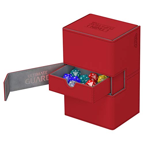 Red Ultimate Guard XenoSkin 200+ Twin Flip n Tray Deck & Dice Case Protector