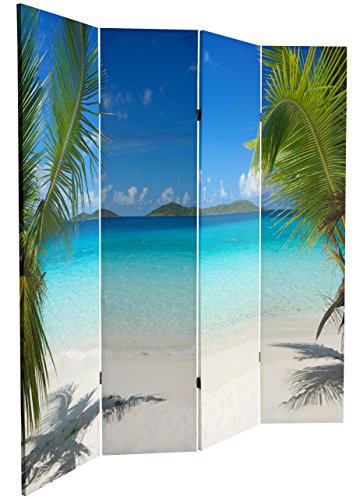 Oriental Furniture 6 ft. Tall Double Sided Ocean Room Divider