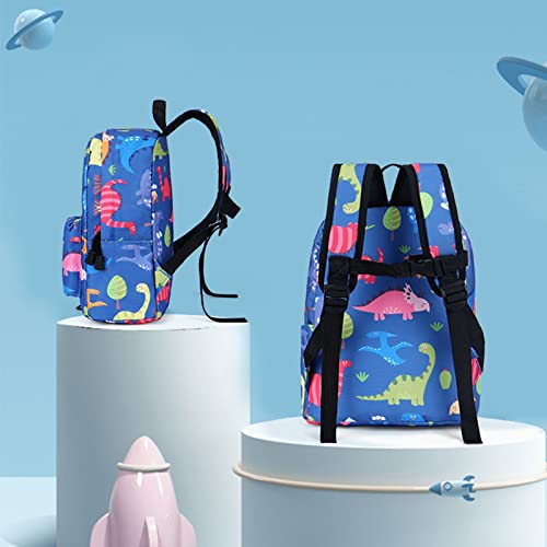 HQCUPB Toddler Preschool Backpack School Book Bag for Kids, Boys, Girls, Kindergarten Nursery Travel Bag with Chest Strap (Small Dinosaur)